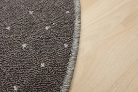 Condor Carpets, Kusový koberec Udinese hnědý kruh, 80x80 (průměr) kruh, hnědá, chodba / předsíň