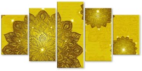 Obraz zlatá mandala Velikost (šířka x výška): 200x100 cm