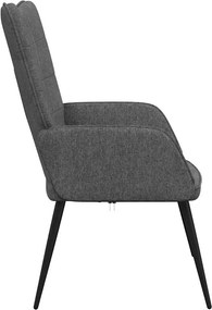 Relaxační židle tmavě šedá textil 327942