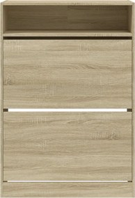 Botník se 2 výklopnými zásuvkami dub sonoma 80 x 34 x 116 cm 3214408