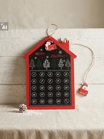 Sinsay - Magnetický adventní kalendář ve tvaru domečku s Mikulášem - vícebarevná
