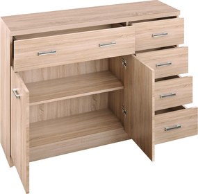 Komoda 2D5S, dub sonoma, TOPTY TYP 22