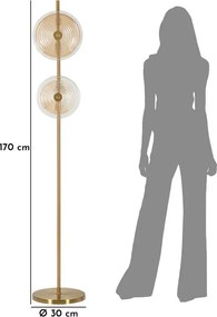 Stojací lampa Venice 168 cm zlatá