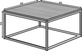 ADRK Furniture Konferenční stolek BELTEN 65x65 CT-BEL-W-S