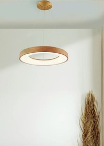 Moderní lustr Santana 60 Cct dřevo + dálkové ovládání