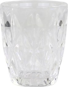 Sklenička ze silnějšího skla s dekorem Diamond cut - Ø8*10 cm