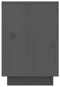 Noční stolek šedý 50 x 34 x 50 cm masivní borové dřevo - Default Title