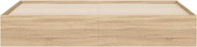 Rám postele se zásuvkami dub sonoma 160x200 cm kompozitní dřevo 3207261