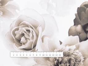 Biante Dekorační povlak na polštář PM-016 Velké hnědé květy 60 x 60 cm