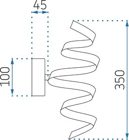 Toolight - LED nástěnná lampa SPRING APP826-W, černá matná, OSW-09178