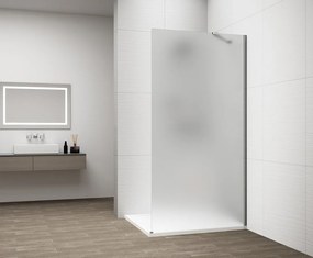 Polysan ESCA CHROME jednodílná sprchová zástěna k instalaci ke stěně, matné sklo, 900 mm ES1190-01