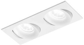 Wever & ducré obdélníkové stropní zapuštěné svítidlo ron ceiling rec 2.0 led 1800-3000k w tree bílá matná