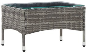 Konferenční stolek šedý 60 x 40 x 36 cm polyratan
