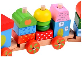 Dětský dřevěný vláček s vagóny