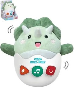 WIKY Plyšový houpací dinosaurus Roly Poly / Houpací hračka / Světlo a