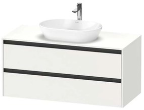 Duravit Ketho.2 - Umyvadlová skříňka s výřezem 57x120x55 cm, 2 zásuvky, matná bílá K24897018180000
