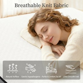 HOMCOM Matrace 140x200 cm H3 středně tvrdá, výška 20 cm, ergonomická, prodyšná z gelové paměťové pěny, Öko-Tex & CertiPUR