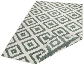 NORTHRUGS - Hanse Home koberce AKCE: 80x350 cm Kusový koberec Twin-Wendeteppiche 103131 grün creme – na ven i na doma - 80x350 cm