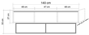 TV stolek/skříňka Mila 140. 1067164