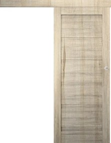 posuvné interiérové dveře na stěnu vasco doors EVORA plné, model 1 Průchozí rozměr: 70 x 197 cm, Orientace dveří: Levé dveře, Dekor: Bílá