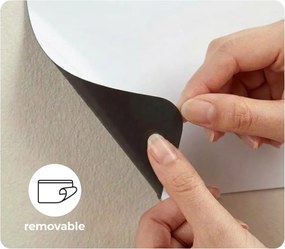 Samolepící magnetická fólie na zeď v oválném tvaru 120 × 90 cm - bílá
