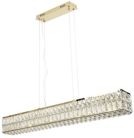 Toolight Toolight, LED křišťálové stropní svítidlo APP1566-CP, zlatá, OSW-06403