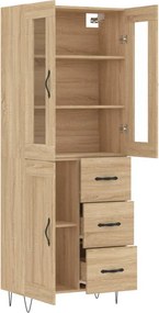 Skříň highboard dub sonoma 69,5 x 34 x 180 cm kompozitní dřevo 3198692