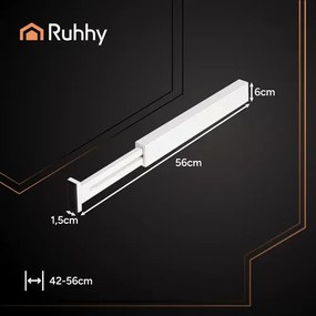 Nastavitelné organizéry do zásuvek - bilý - sada 4 kusů