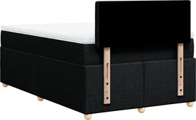 Box spring postel s matrací černá 120x190 cm textil 3286635