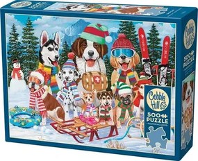 COBBLE HILL Puzzle Den sněhových radovánek / 500 dílků / od 12 let