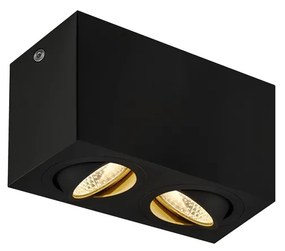 SLV 1002003 Triledo, černé stropní  svítidlo, LED 14W 3000K, rozměr 8,5 x 16,3cm
