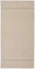 Pip Studio ručníky z bavlněného froté Soft Zellige, khaki (Luxusní ručníky z bavlněného froté v designu Soft Zellige v barvě khaki)