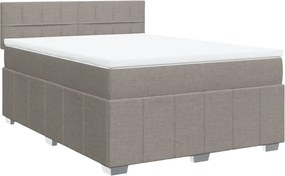 Box spring postel s matrací taupe 160x200 cm textil 3289423