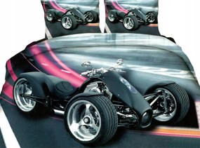 Sada Povlečení 3D 160x200 Motocykl Motor Trajka 284-5