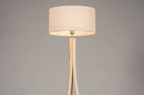 Stojací designová lampa Arbon White and Wood