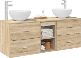 Sada koupelnových skříněk 3 ks Dub sonoma 49,5 x 35 x 63 cm 3405789