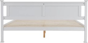Postel s roštem 160x200, borovicové dřevo/bílá, LUCAS NEW Kondela 0000230730