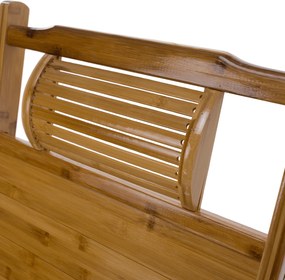 Zahradní polohovací křeslo, přírodní, bambus, VARDON