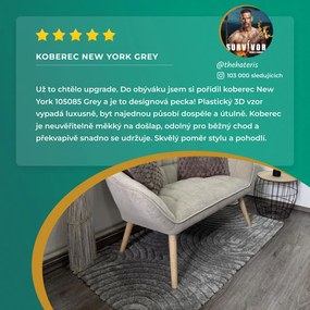 ELLE Decoration, Kusový koberec New York 105085 Grey, 80x150, šedá, obývací pokoj