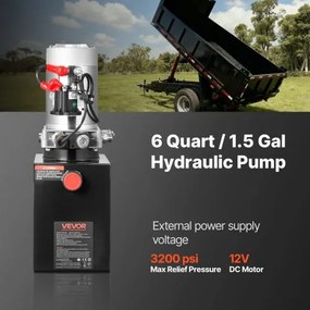 Hydraulický agregát 6 l, Maximální přetlak 22 MPa a průtok 3,4 l/min VEVOR