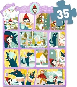 DJECO Puzzle s příběhem Červená Karkulka / 35 dílků