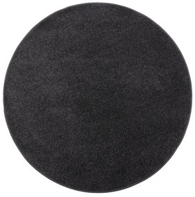 Vopi koberce Kusový koberec Eton černý 78 kruh - 200x200 (průměr) kruh cm