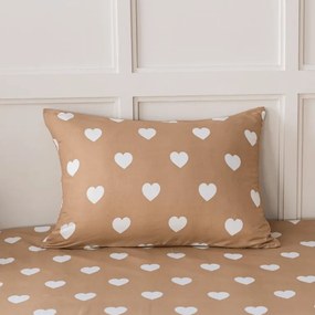 Povlečení z mikrovlákna CARAMHEART hnědé Rozměr povlečení: 2 ks 70 x 90 cm | 200 x 220 cm