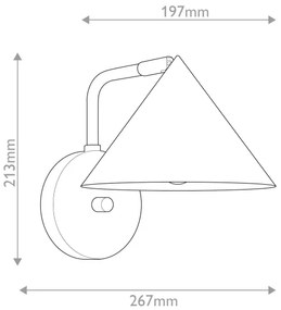 Alora Mood ALM-REMYCK-1WB-BK - Nástěnné svítidlo REMYCK 1xE27/60W/230V černá