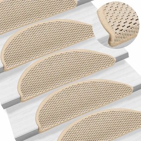 Samolepicí rohože na schody Sisal-Look 30 ks 56x17x3 cm Berber 3365869
