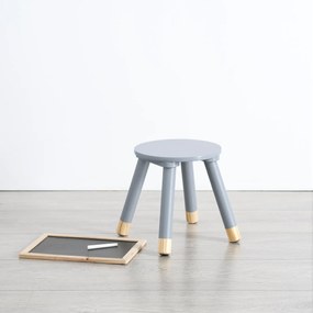 Šedá dětská stolička STOOL GREY