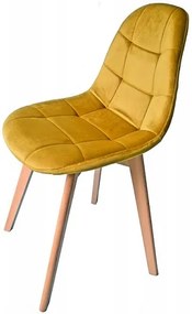 Sametová židle Montreal žlutá