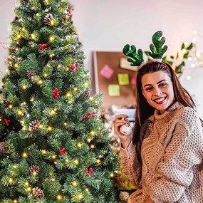Umělý vánoční stromek s 100 LED diodami, teplý bílý, 120 cm