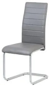 Autronic Moderní jídelní židle Jídelní židle, koženka šedá / šedý lak (DCL-102 GREY)