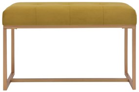 Lavice 80 cm hořčicová sametová 247556